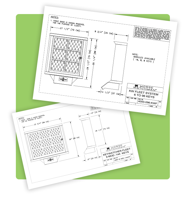 KeyWatcher® Fleet – Spec Sheets & Drawings