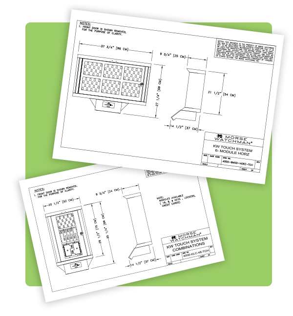Spec Sheets & Drawings for KeyWatcher® Touch